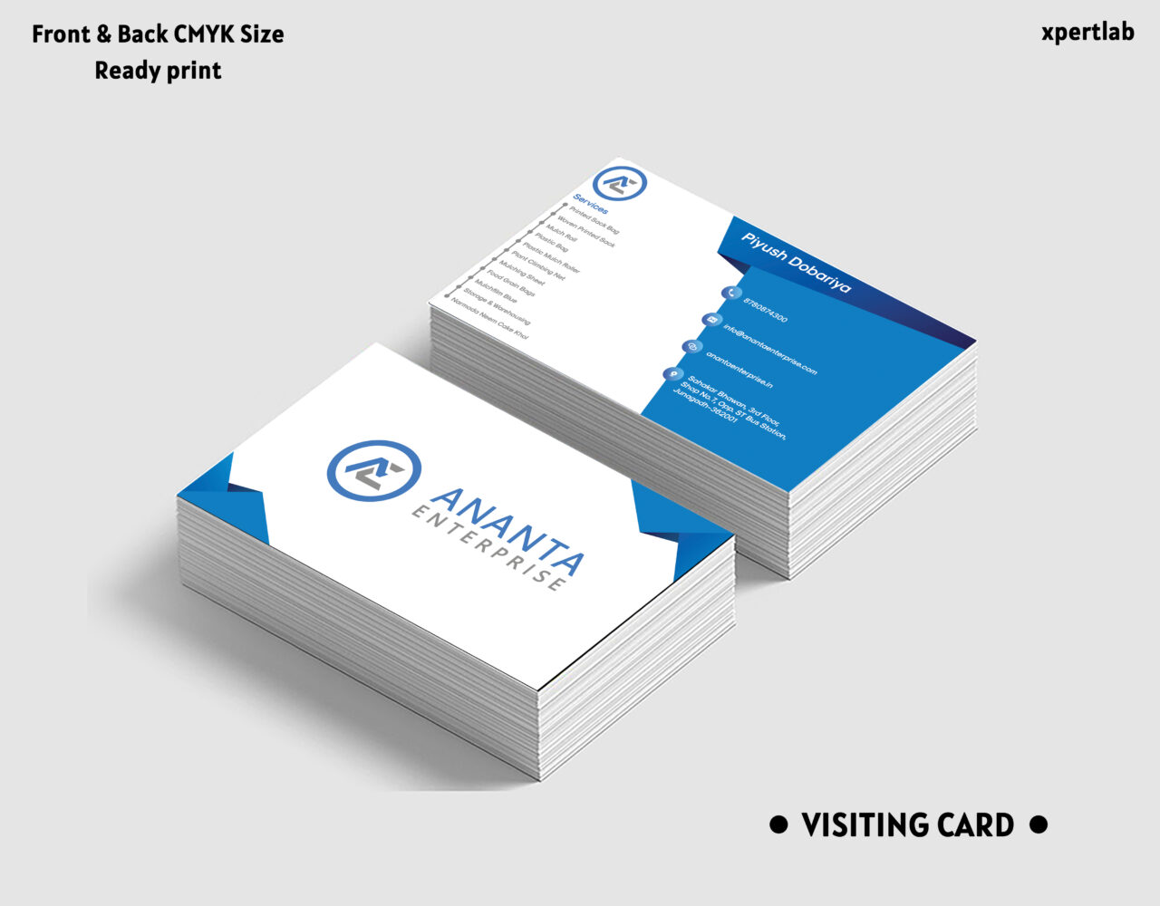 Ananta (Visiting card) || XpertLab - Website Designing Company